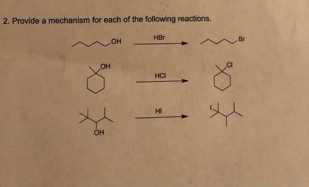 Solved Provide a mechanism for each of the following | Chegg.com