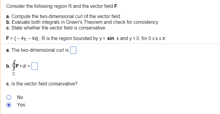 Solved Consider the following region R and the vector field | Chegg.com