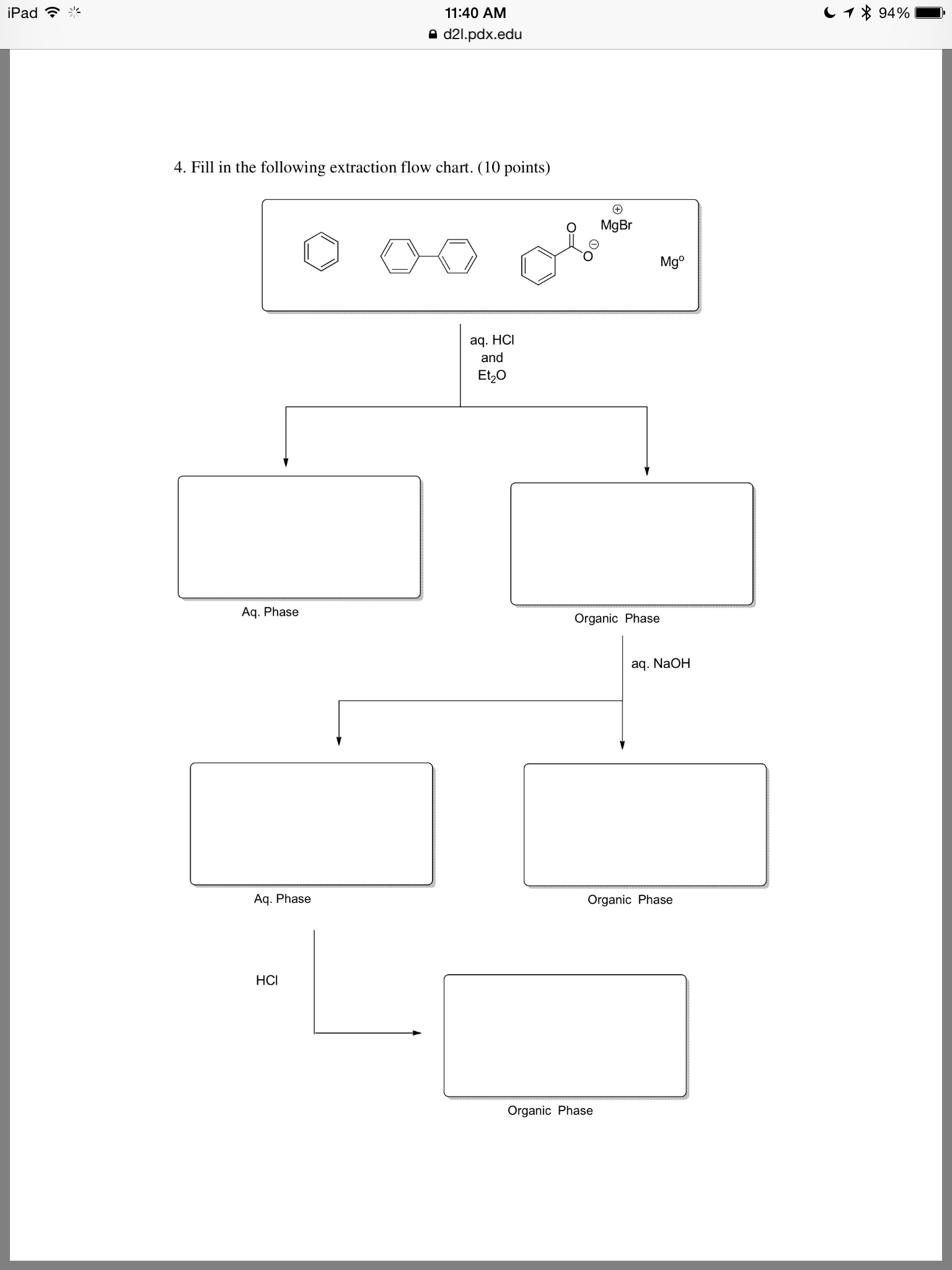 Organic Chemistry Extraction Question From Image | Chegg.com