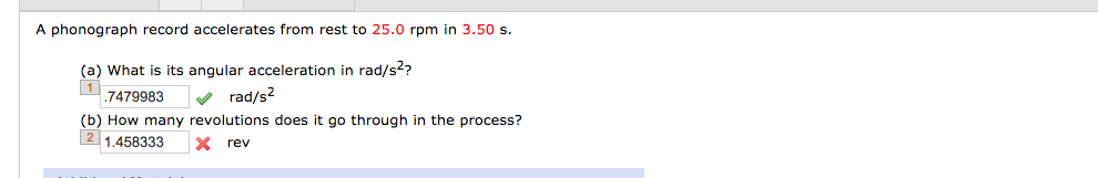 Solved A phonograph record accelerates from rest to 25.0 rpm | Chegg.com