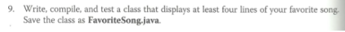 Solved Write, compile, and test a class that displays at | Chegg.com