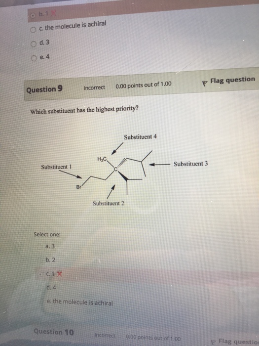 Solved Which substituent has the highest priority? Select | Chegg.com