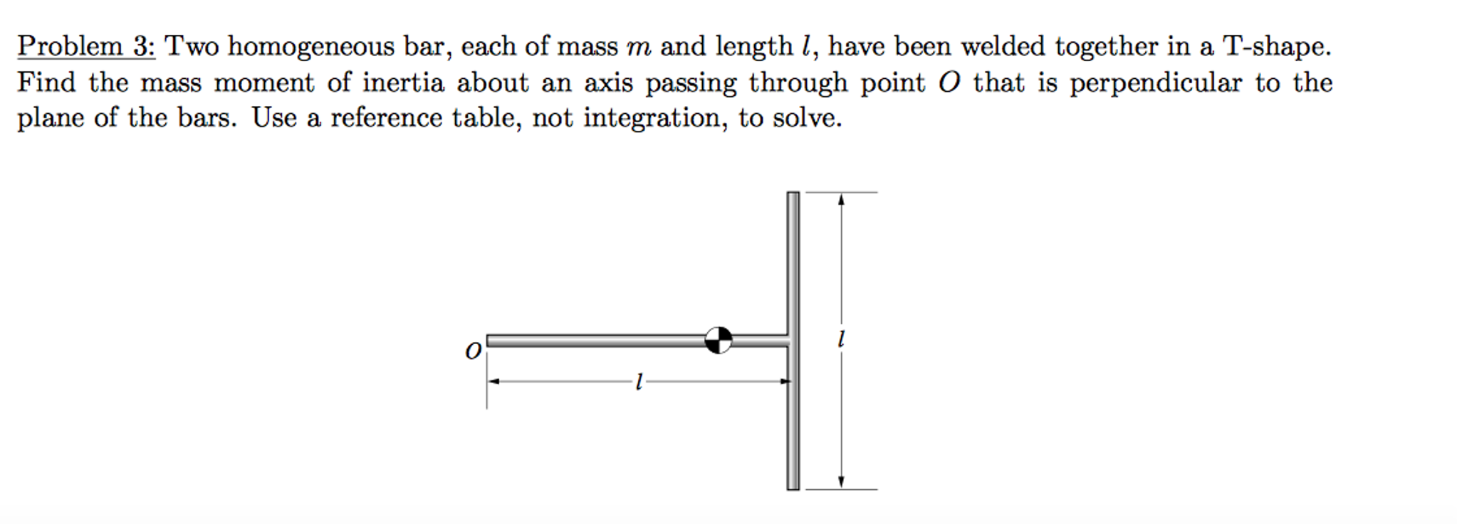 Solved Two homogeneous bar, each of mass m and length l, | Chegg.com