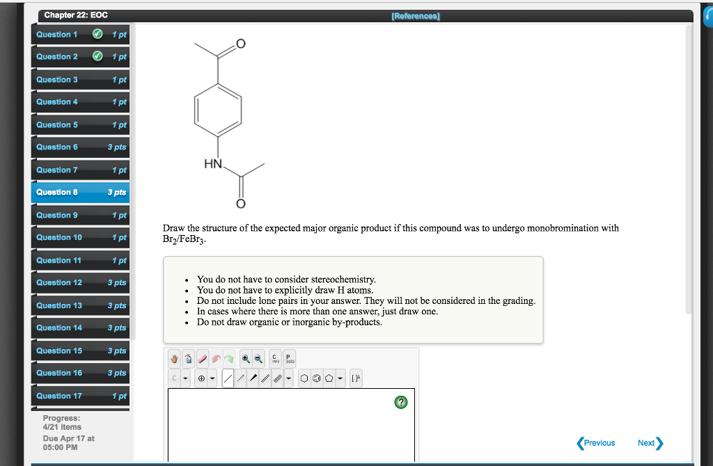 Solved Draw The Structure Of The Expected Major Organic