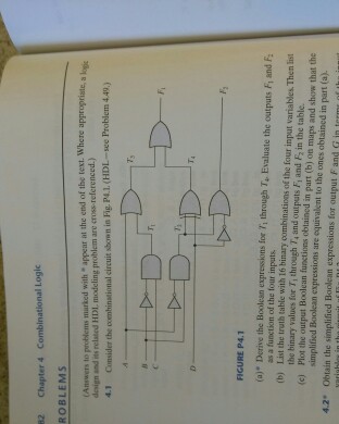 Solved Chapter 4 combinational Logic ROBLEMS (Answers to | Chegg.com