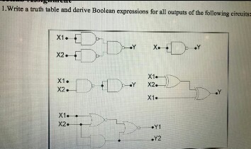 Solved Write a truth table and derive Boolean expressions | Chegg.com