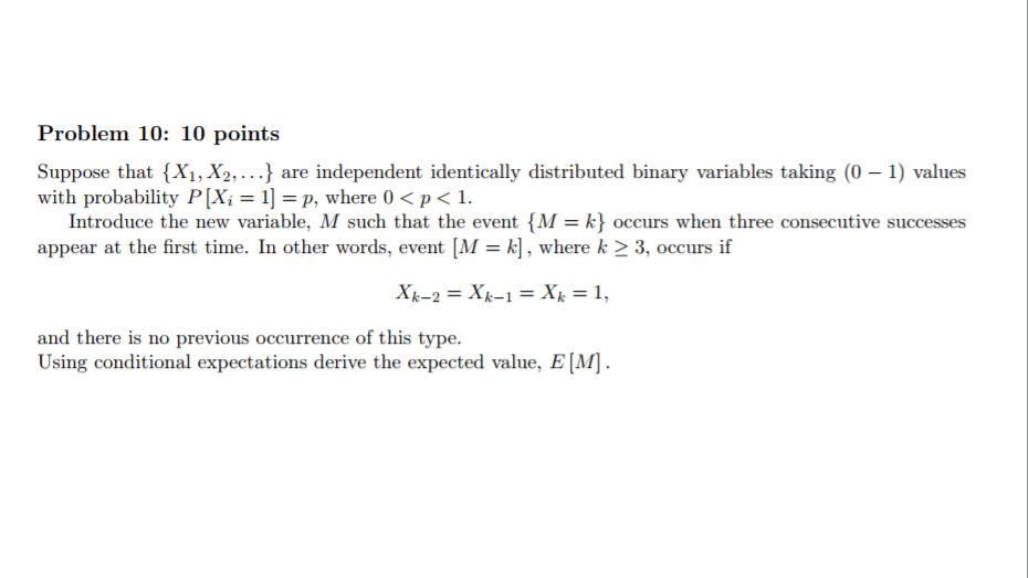 Solved Problem 10: 10 points Suppose that X1, X2,...} are | Chegg.com