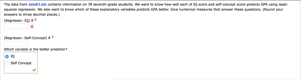 Solved The data from data83.dat contains information on 78 | Chegg.com
