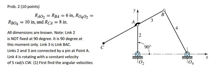 Solved Find The Angular Accelerations Of Links 2 And 3 And