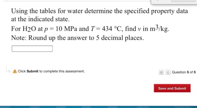 Solved Using the tables for water determine the specified | Chegg.com