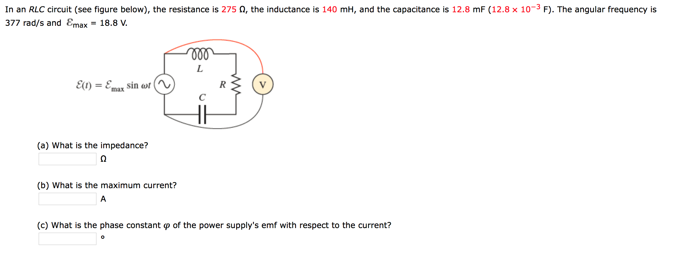 Solved In an RLC circuit (see figure below), the resistance | Chegg.com