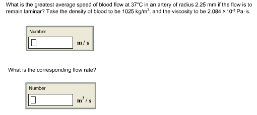 Solved What is the greatest average speed of blood flow at | Chegg.com