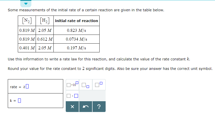 Solved Some measurements of the initial rate of a certain | Chegg.com