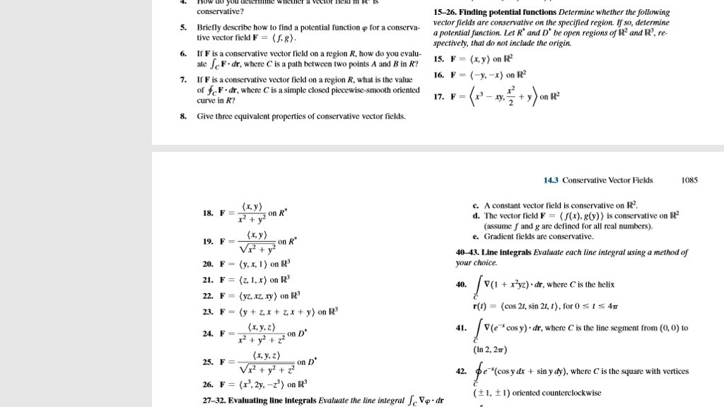 Solved 15-26. Finding potential functions Determine whether | Chegg.com