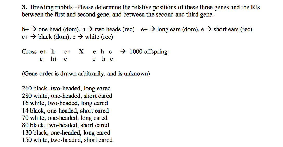 Solved Breeding rabbits Please determine the relative | Chegg.com