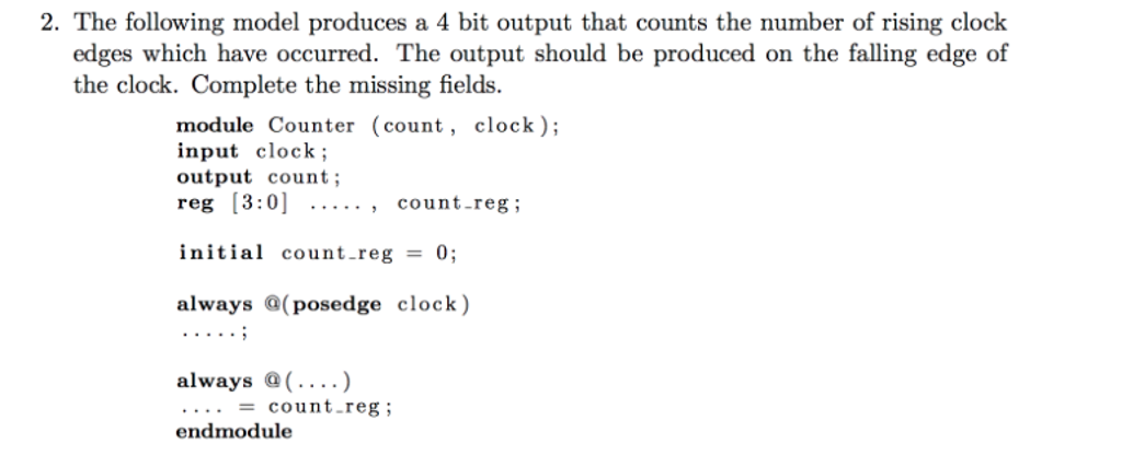 Solved The following model produces a 4 bit output that | Chegg.com