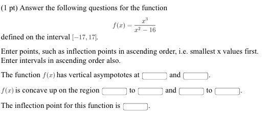 Solved Answer the following questions for the function f(x) | Chegg.com