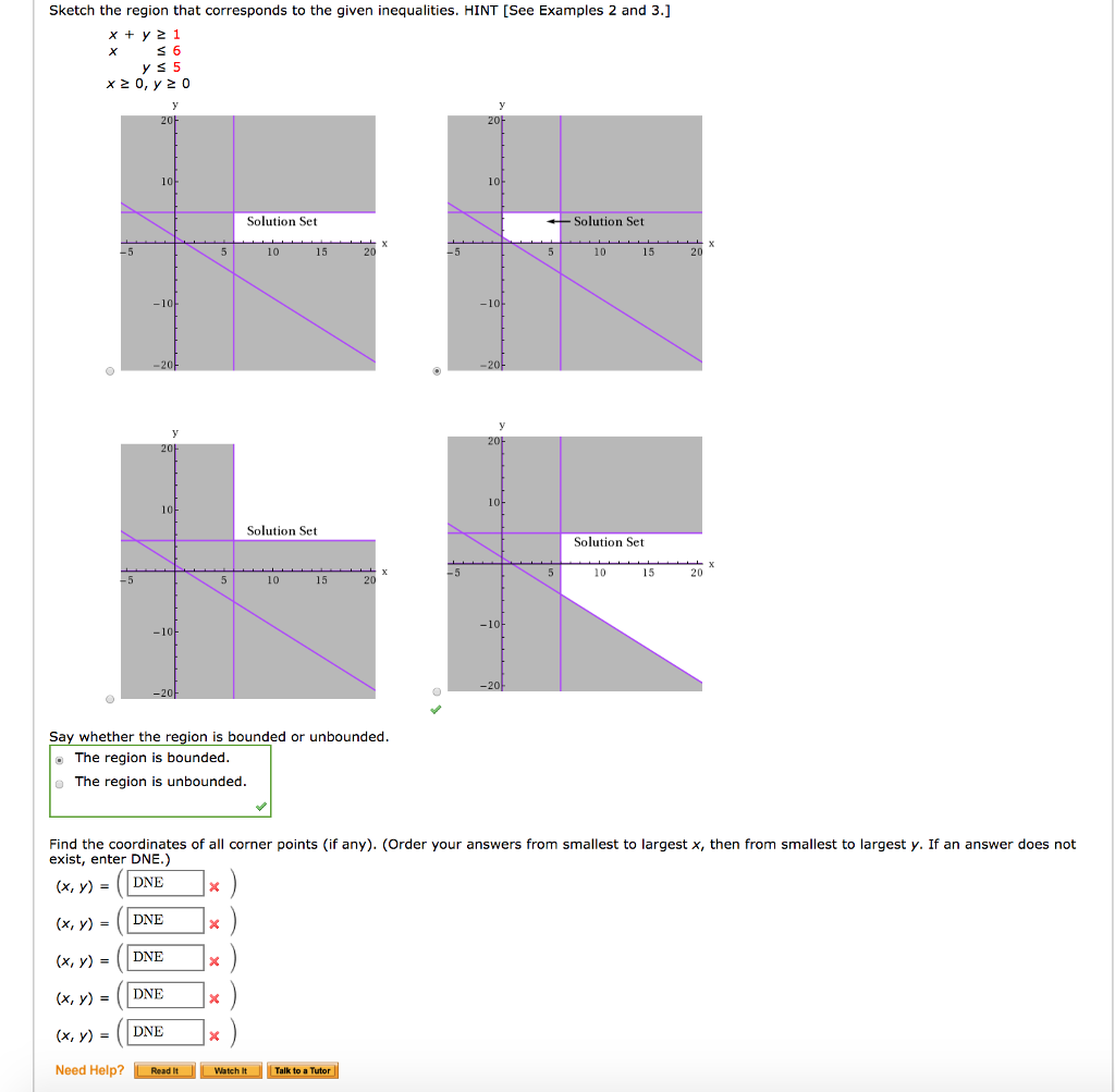 Solved Sketch the region that corresponds to the given | Chegg.com