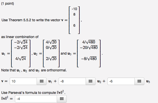 Solved Using Theorem 5.5.2 in Linear Algebra! Help Please | Chegg.com