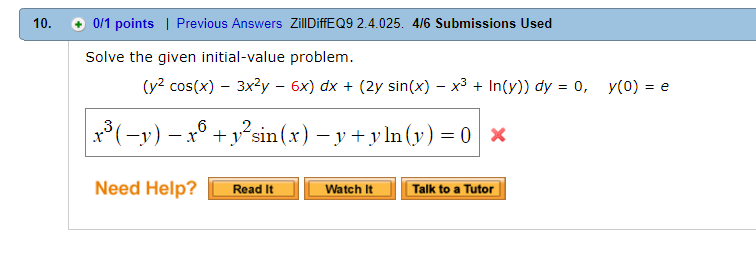 Solved Solve the given initial-value problem (y^2 cos(x) - | Chegg.com