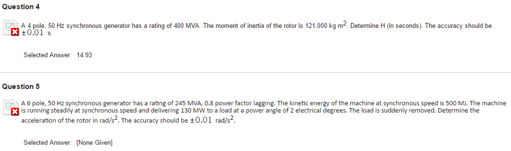 Solved A 4 pole, 50 Hz synchronous generator has a rating of | Chegg.com