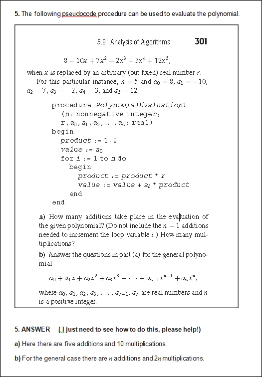 Solved The following pseudocode procedure can be used to | Chegg.com