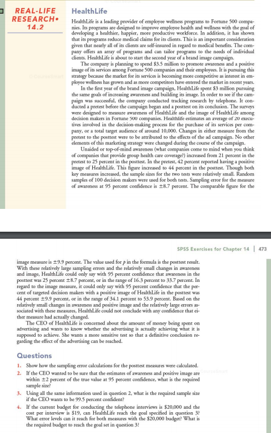 REAL-LIFE HealthLife RESEARCHHealthLife is a leading | Chegg.com