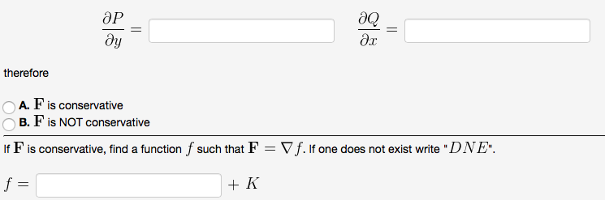 Solved Determine whether or not is a conservative vector | Chegg.com