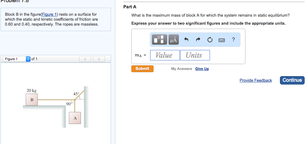 Solved Block B in the figured (Figure 1) rests on a surface | Chegg.com