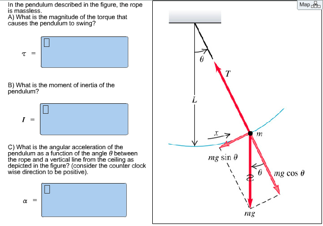 Solved In the pendulum described in the figure, the rope is | Chegg.com