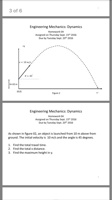 Solved As shown in figure 02, an object is launched | Chegg.com