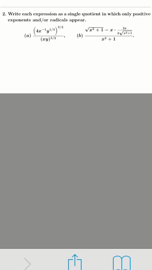 Solved Write each expression as a single quotient in which | Chegg.com