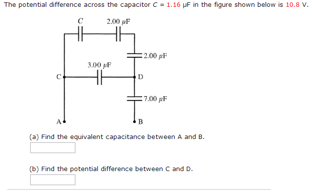 Solved The potential difference across the capacitor C = | Chegg.com