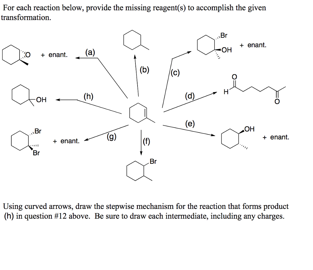 Solved For each reaction below, provide the missing | Chegg.com
