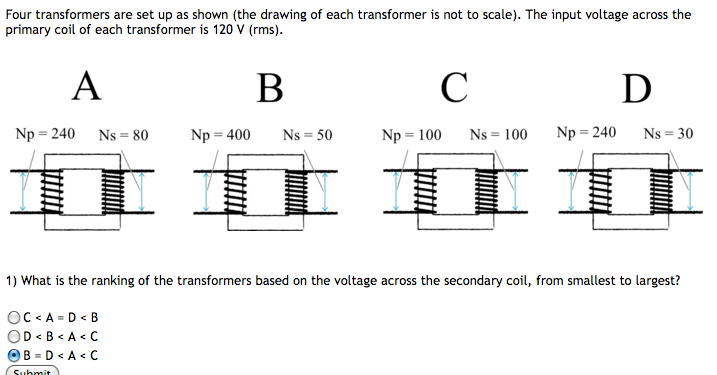 Solved Four transformers are set up as shown (the drawing of | Chegg.com