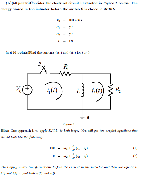 Solved Consider the electrical circuit illustrated in Figure | Chegg.com