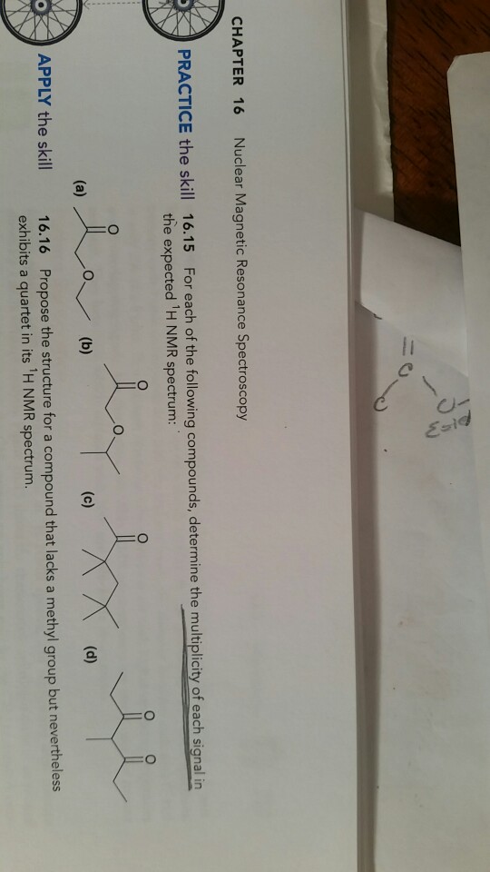 Solved CHAPTER 16 Nuclear Magnetic Resonance Spectroscopy | Chegg.com
