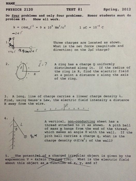 Solved Do four problems and only four problems. Honor | Chegg.com