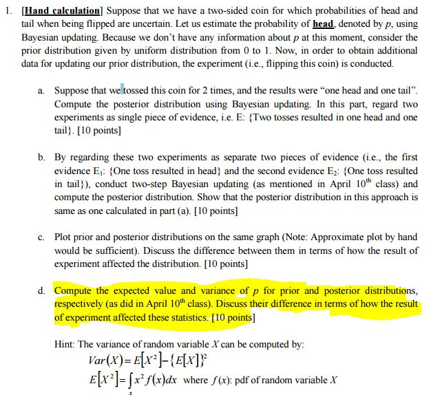 [Hand calculation] Suppose that we have a two-sided | Chegg.com