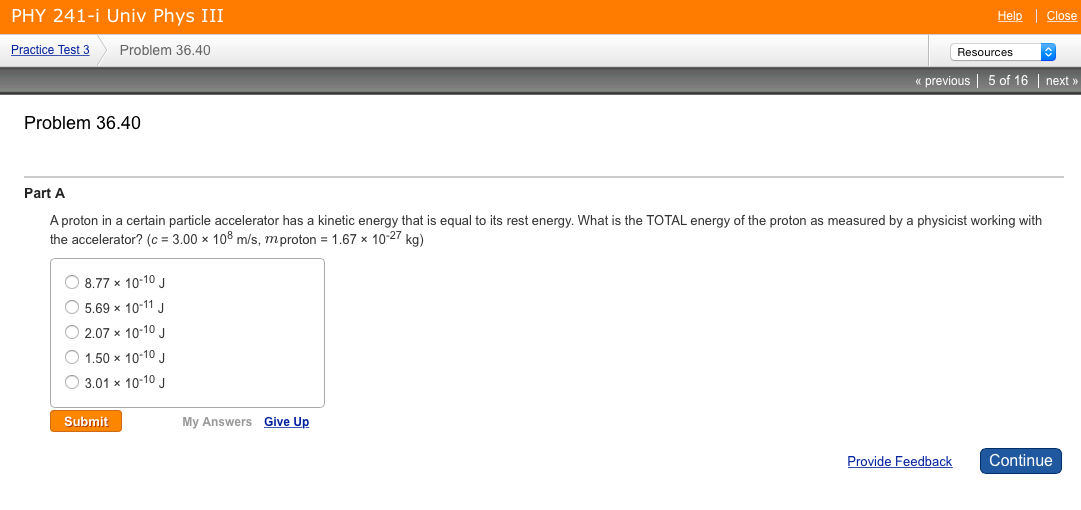 Solved: A Proton In A Certain Particle Accelerator Has A K... | Chegg.com