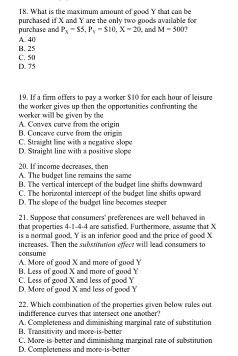 Solved What is the maximum amount of good Y that can be | Chegg.com