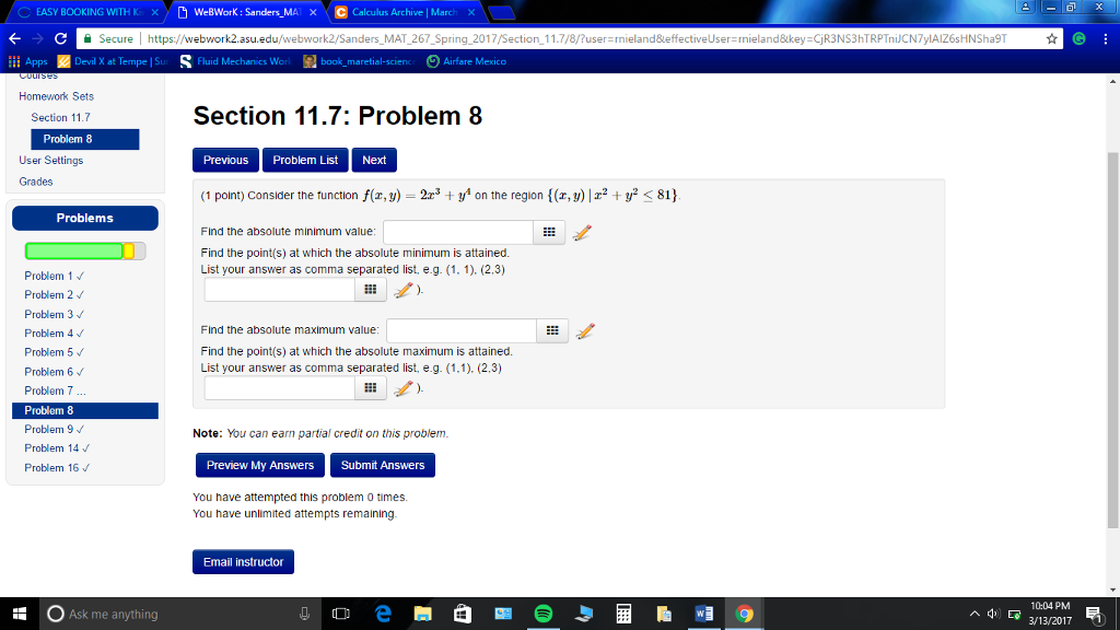 Solved C EASY BOOKING WITH K x D WeBWork Sanders MA x lus | Chegg.com