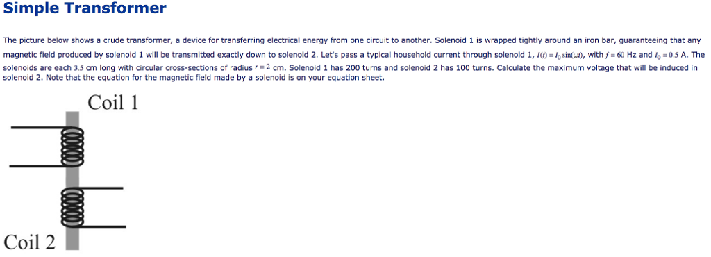Solved Simple Transformer The picture below shows a crude | Chegg.com