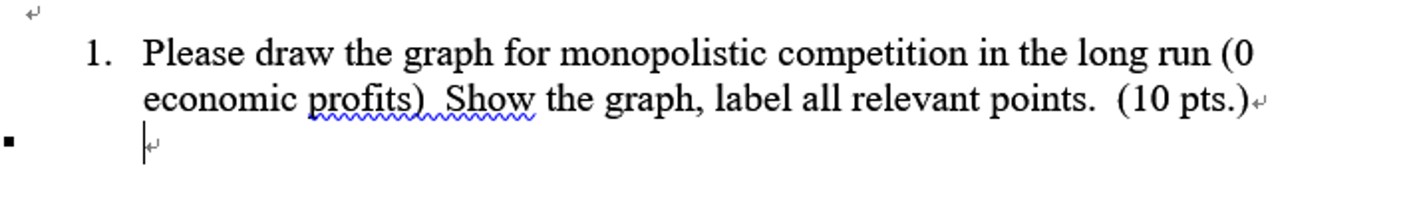 Solved Draw the graph for monopolistic competition in the | Chegg.com
