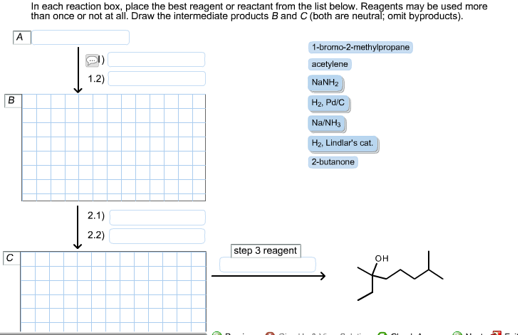 Solved In each reaction box, place the best reagent or | Chegg.com