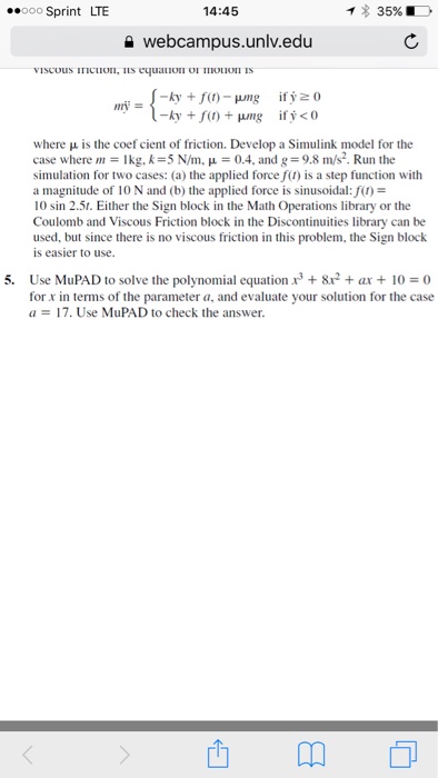 Use MuPAD to solve the polynomial equation x^3 + 8x^2 | Chegg.com