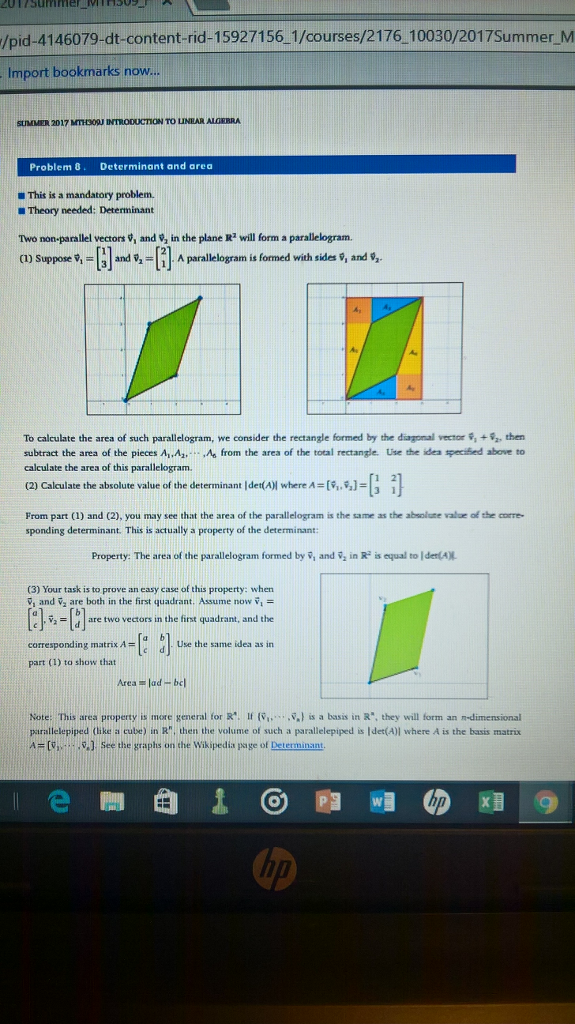 Solved Two non-parallel vectors v_1, and v_2, in the plane | Chegg.com