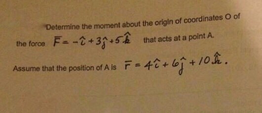 Solved Determine the moment about the origin of coordinates | Chegg.com