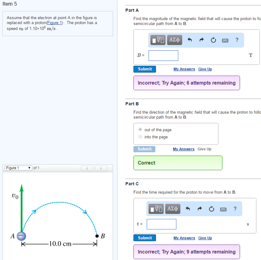 Solved Assume That The Electron At Point A In The Figure Is