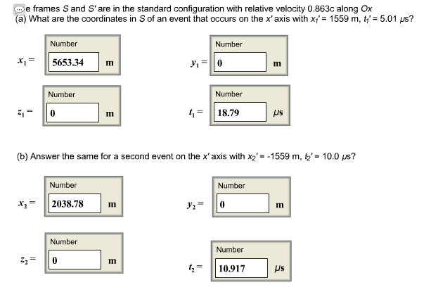 Solved frames S and S' are in the standard configuration | Chegg.com